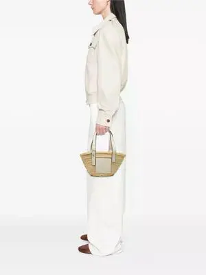 Loewe 2023 Small Raffia Anagram Basket Tote Bag
