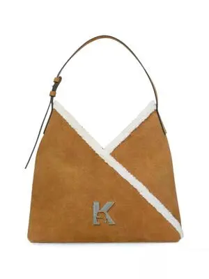 Karl Lagerfeld Small Geo Suede Tote Bag - Brown