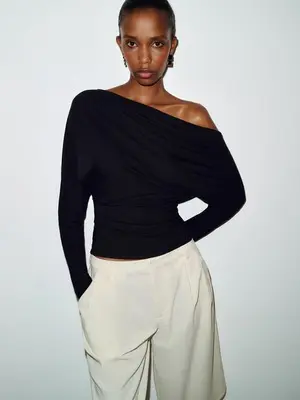 REFORMATION Landon Knit Top - Black
