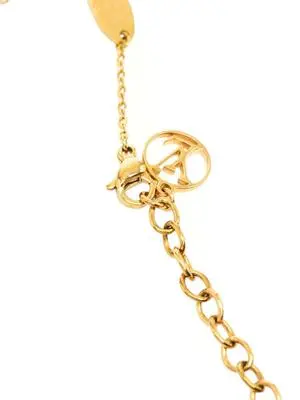 LOUIS VUITTON 2023 Plated Nanogram Pendant Necklace Costume Necklace - Gold