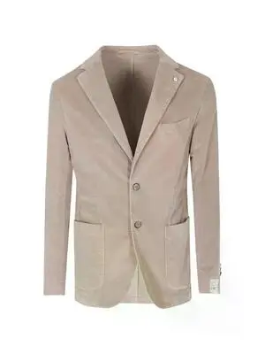 L.B.M. 1911 Single-breasted Corduroy Blazer - Neutrals