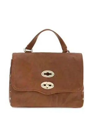 ZANELLATO Postina Stud-embellished Shoulder Bag - Brown