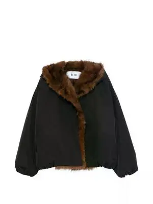 ELEH Faux-fur Trim Hooded Jacket - Black