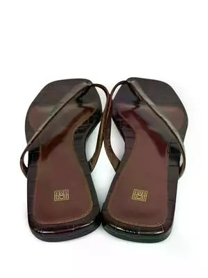 TOTEME 2020s Croc-effect Square-toe Sandals
