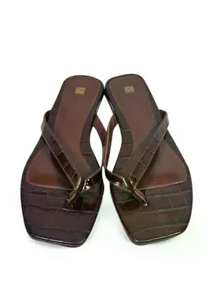 TOTEME 2020s Croc-effect Square-toe Sandals