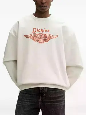Dickies X Harley-davidson® Embroidered Crew-neck Sweatshirt - Neutrals