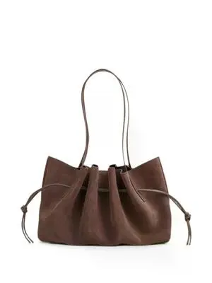 Yuzefi Scallop Suede Shoulder Bag