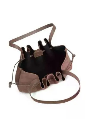 Yuzefi Scallop Suede Shoulder Bag