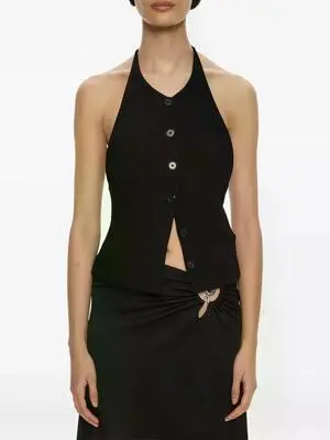Christopher Esber Droplet Pendant Tailored Top - Black