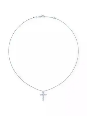 Kwiat Diamond Cross Necklace - Silver