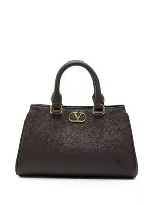 Valentino Garavani Leather Tote Bag - Brown