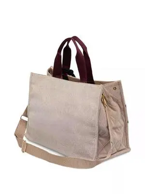 Liu Jo Large Tote Bag In Cloth - Neutrals
