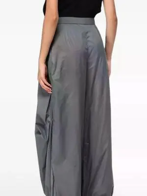 Emporio Armani Lightweight Nylon Wide-leg Trousers - Grey