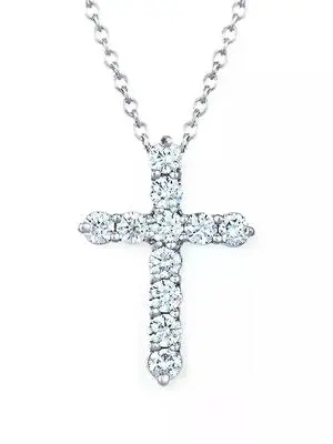 Kwiat Diamond Cross Necklace - Silver