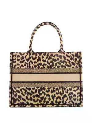 Dior Book Mizza Embroidered Canvas Medium Tote Bag - Brown