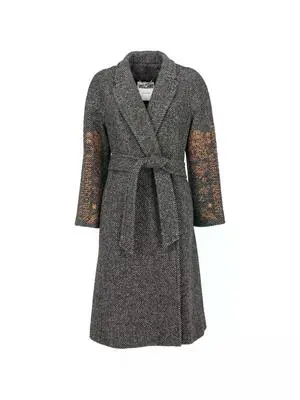 Moschino Herringbone Embroidered Coat