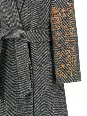 Moschino Herringbone Embroidered Coat