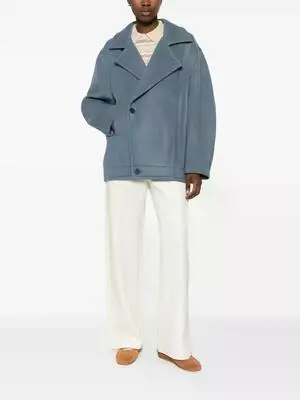 SEMICOUTURE Double-breasted Notch-lapel Coat - Blue