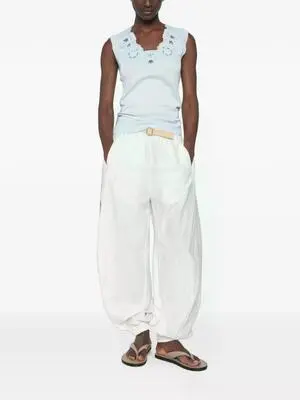 Ermanno Scervino Lace-trimmed Sleeveless Tank Top