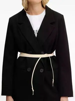 Patrizia Pepe Cream Leather Wrap-around Belt - Neutrals