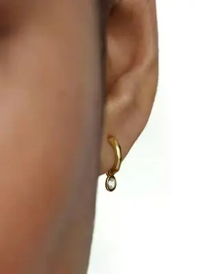 Monica Vinader Mini Huggie Earrings - Gold