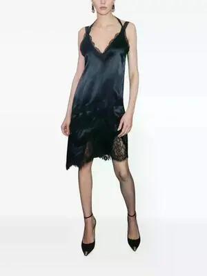 Marella Lace-trim Asymmetric Midi Dress