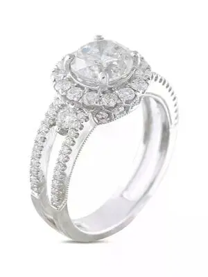 LB EXCLUSIVE 18k White Gold Diamond Halo Ring