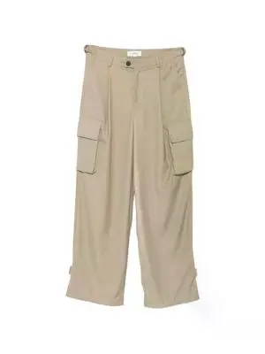 FOUND Pleated Detail Button-tab Cargo Pants