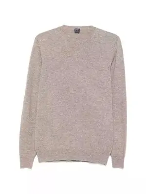 Fedeli Crew Neck Long Sleeve Sweater - Neutrals