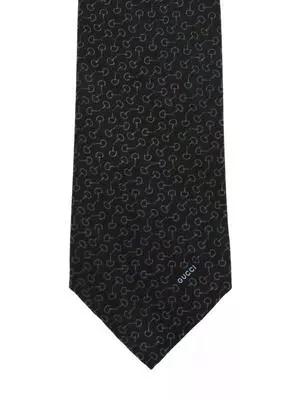 Gucci Patterned Tie - Black