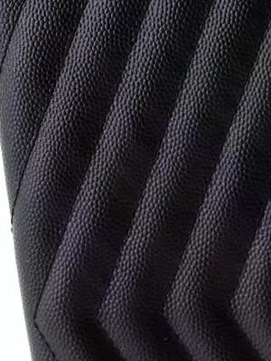 Saint Laurent Classic Monogram Zip Bill Matelasse Chevron Leather Medium Pouch