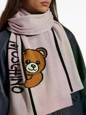 Moschino Teddy Bear Motif Scarf