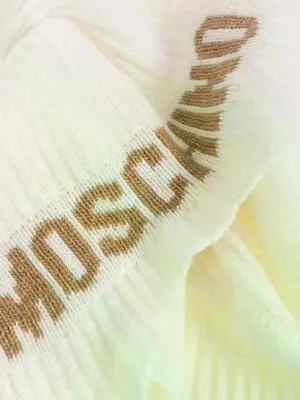 Moschino Logo-intarsia Ribbed-knit Scarf