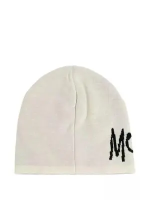 Moschino Teddy Bear Logo Beanie - Neutrals