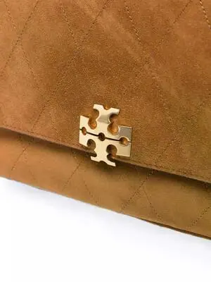 Tory Burch Charlie Quilted Suede Shoulder Bag