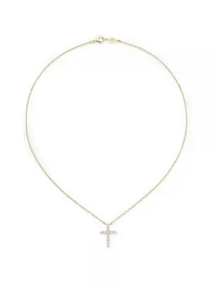 Kwiat Diamond Cross Necklace - Gold