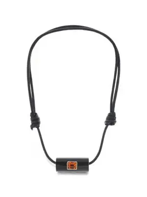 DEZSO Citrine Pendant Necklace - Black