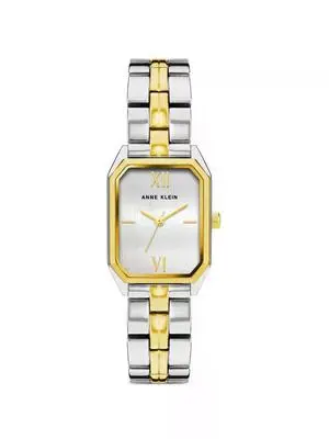 Anne Klein Octagonal-case Two-tone 24mm Watch - Silver