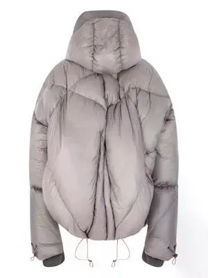 YEHUAFAN Hooded Zip-up Puffer Jacket