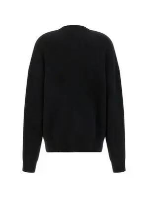 Extreme Cashmere Oversized Half-zip Sweater With Embroidered Detail - Black