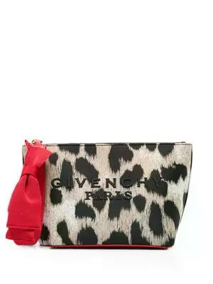 Givenchy Leopard-print Logo Clutch Bag