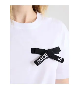 PATOU Bow Detailed Crewneck T-shirt