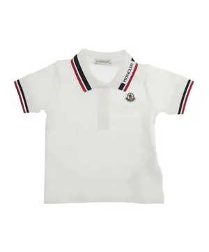 Moncler Collared Short-sleeved Polo Shirt - White
