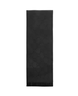 Gucci Gg Jacquard Pattern Knitted Scarf