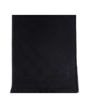 Gucci Gg Jacquard Pattern Knitted Scarf