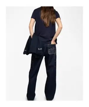 Zadig&Voltaire Blue Voltaire Walk Heart Embellished T-shirt