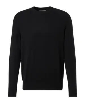Arch4 Round Neck Long-sleeved Sweater - Black