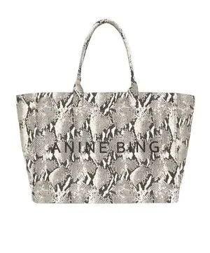 ANINE BING Python-print Tote Bag - Gray