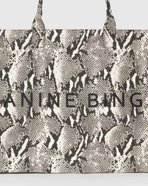 ANINE BING Python-print Tote Bag