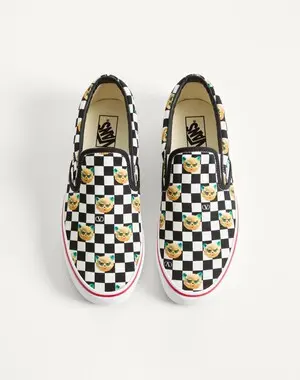 Valentino Garavani X Vans Slip-on Sneakers With Le Chat De La Maison And Vlogo Checkerboard Print